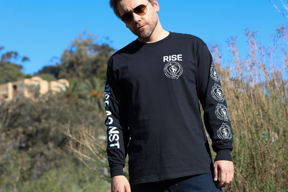 Chalk Logo Long Sleeve (Black) – Rise Against Merch